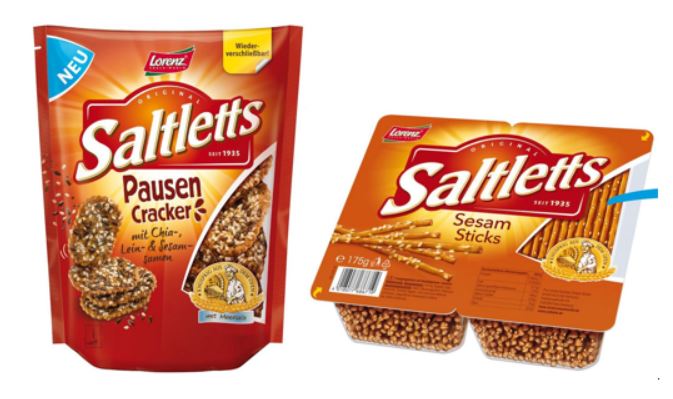 Rappel : Saltletts Pausen Cracker et Saltletts Sesam Sticks de la ...