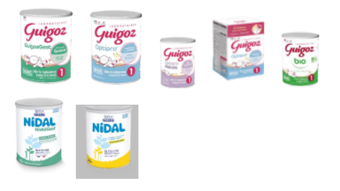 Mise à jour - Rappel : Plusieurs produits des marques Guigoz et Nestlé ...